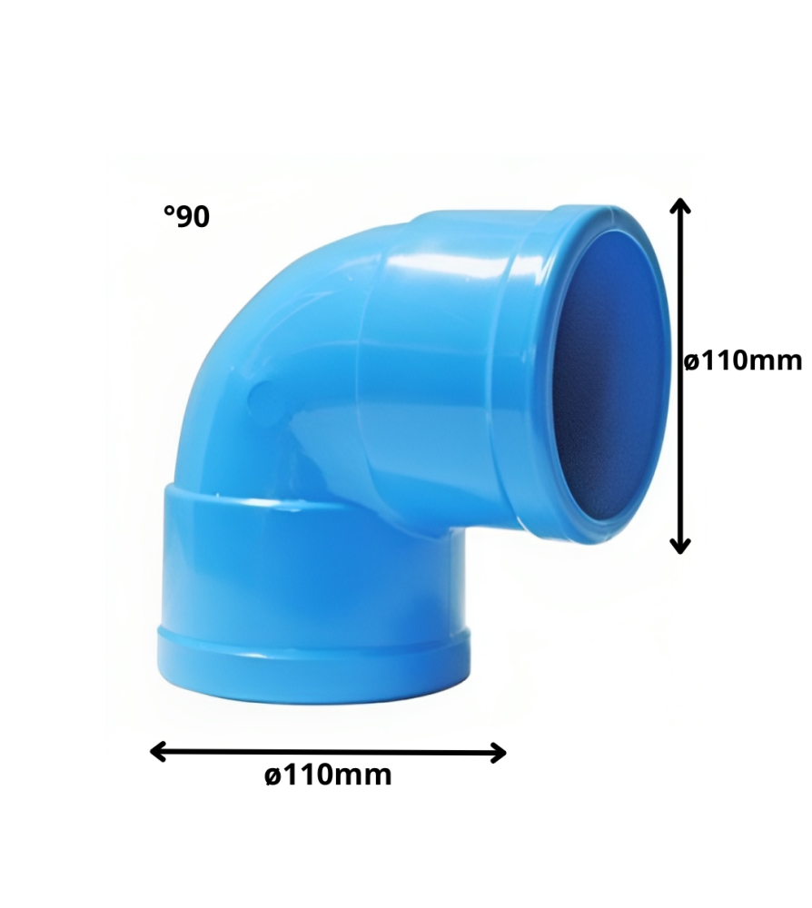 Codo Pvc Cem Presion Hidraulico 90 G X 110 Mm - Socodima.cl