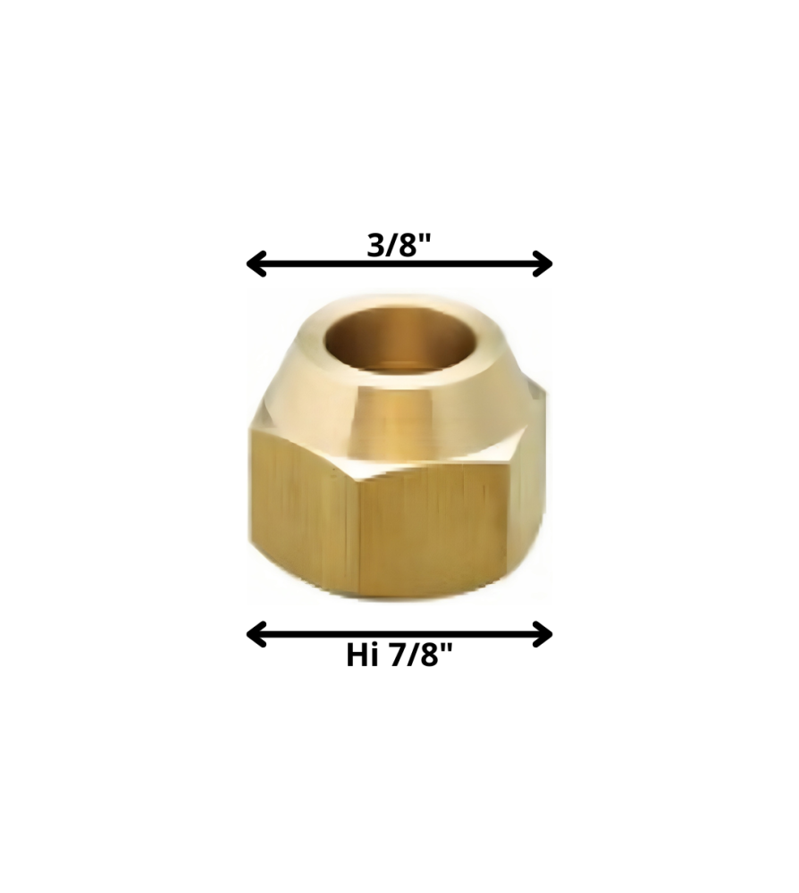Tuerca Gas 7/8 Hi Salida 3/8" - Socodima.cl