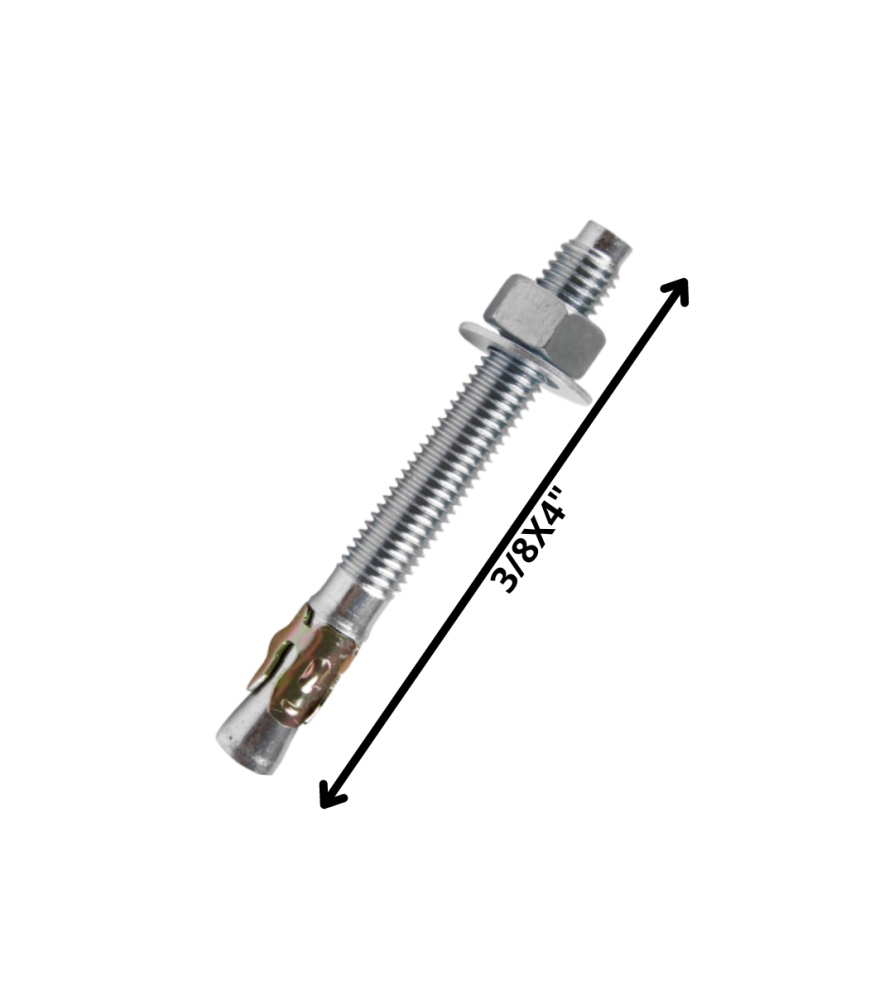 Perno Anclaje C/tuerca (10) 3/8 X 4 - Socodima.cl
