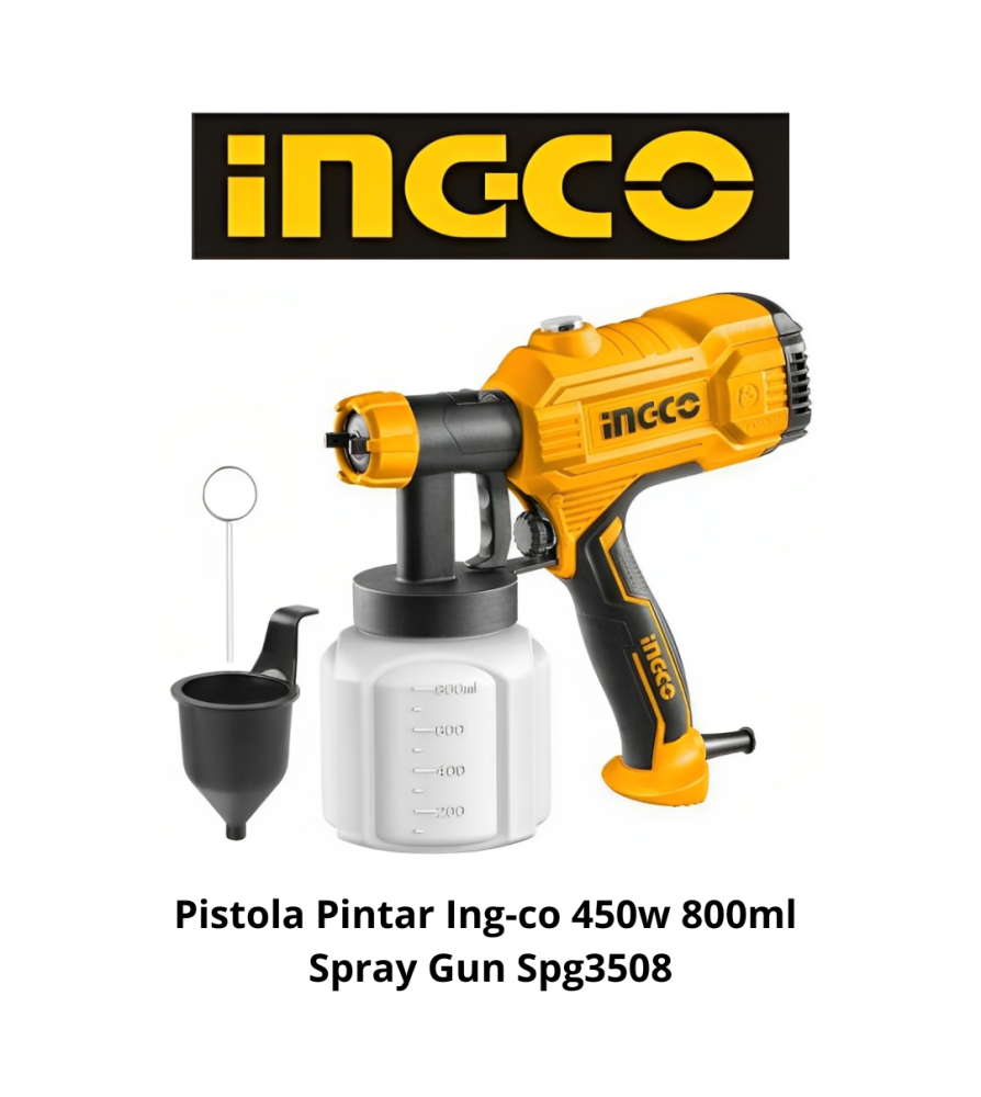 Pistola Pintar Ingco 450w 800ml Spray Gun Spg3508 - Socodima.cl