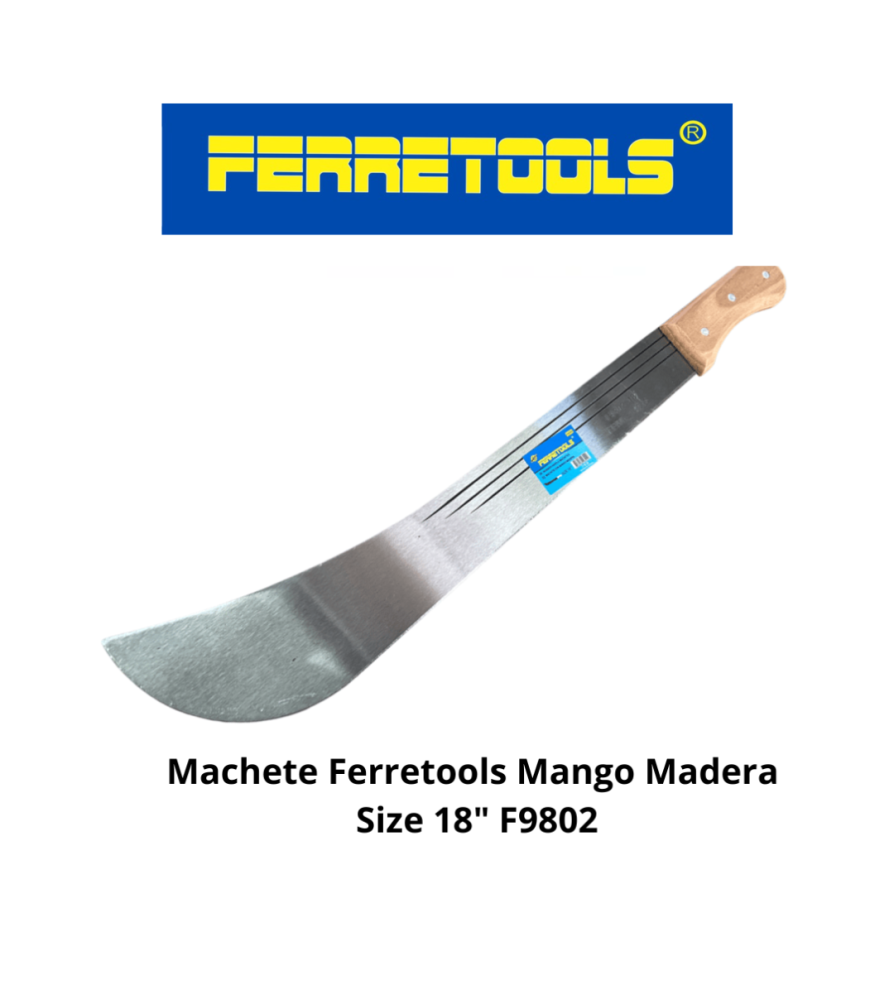 Machete Ferretools Mango Madera Size 18" F9802 - Socodima.cl
