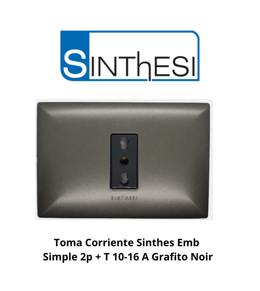 Toma Corriente Sinthes Emb Simple 2p + T 10-16 A G - Socodima.cl