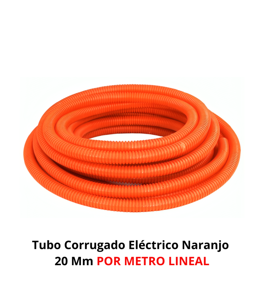 Tubo Corrugado Electrico Naranjo 20 Mm - Socodima.cl