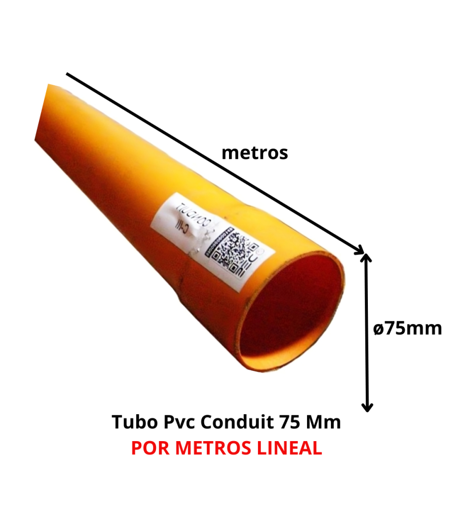 Tubo Pvc Conduit 75 Mm X Mt - Socodima.cl