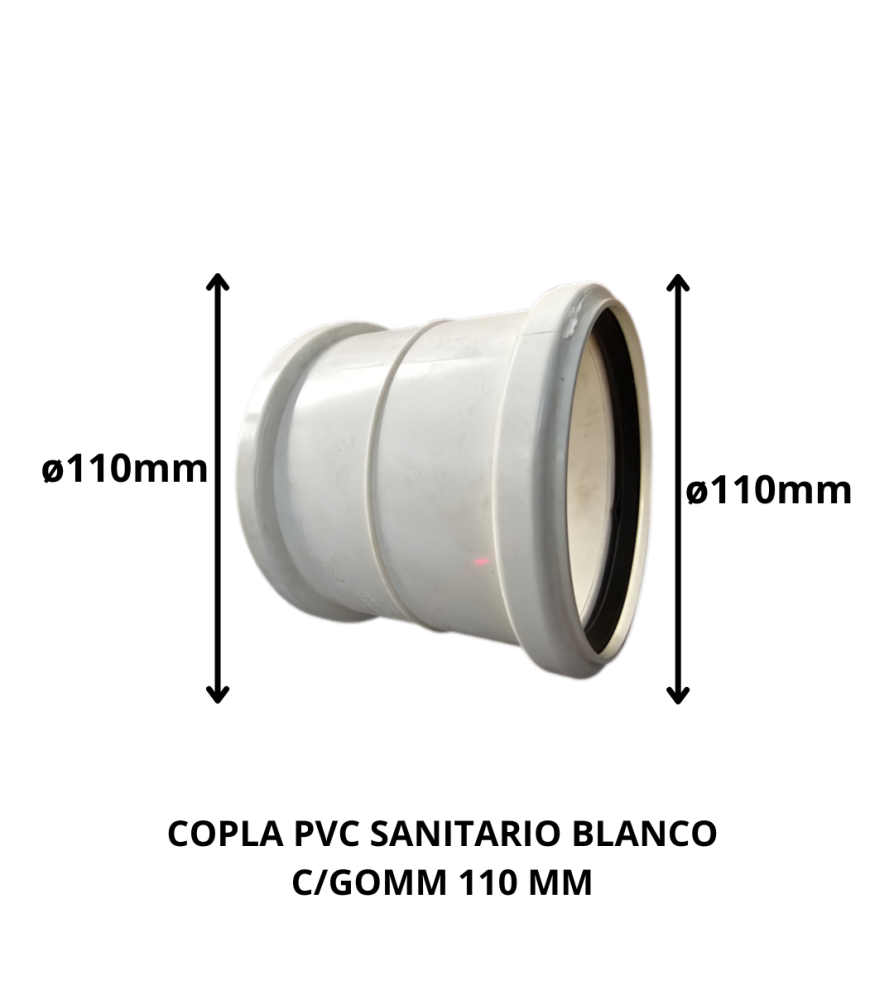Copla Pvc Sanitario Blanco C/goma 110 Mm - Socodima.cl