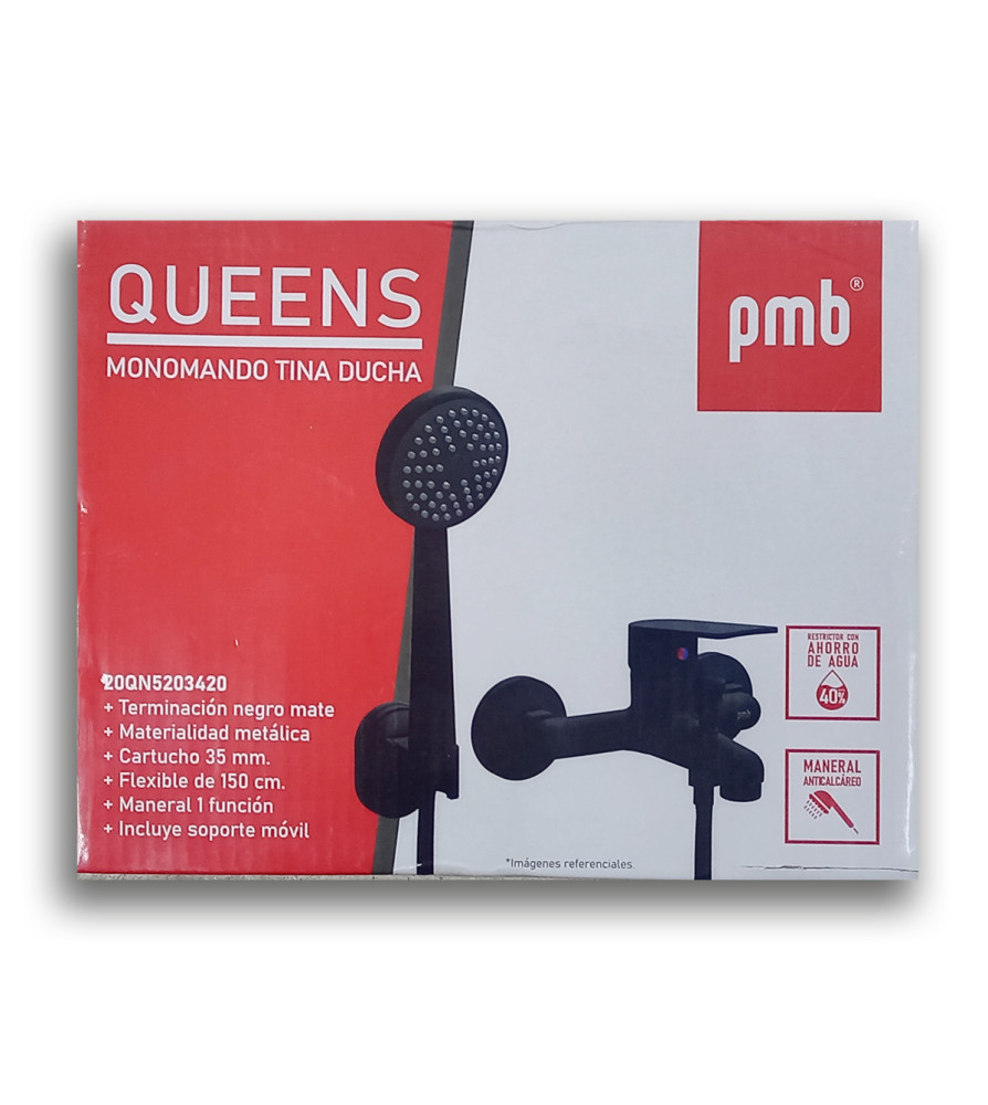 MONOMANDO PLUMBER QUEENS TINA DUCHA NEGRO