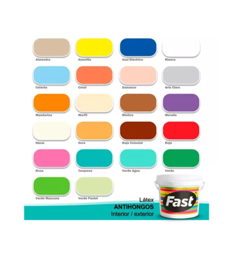 Latex Fast Antihongo Tricolor 1 Gl Rojo Colonial - Socodima.cl