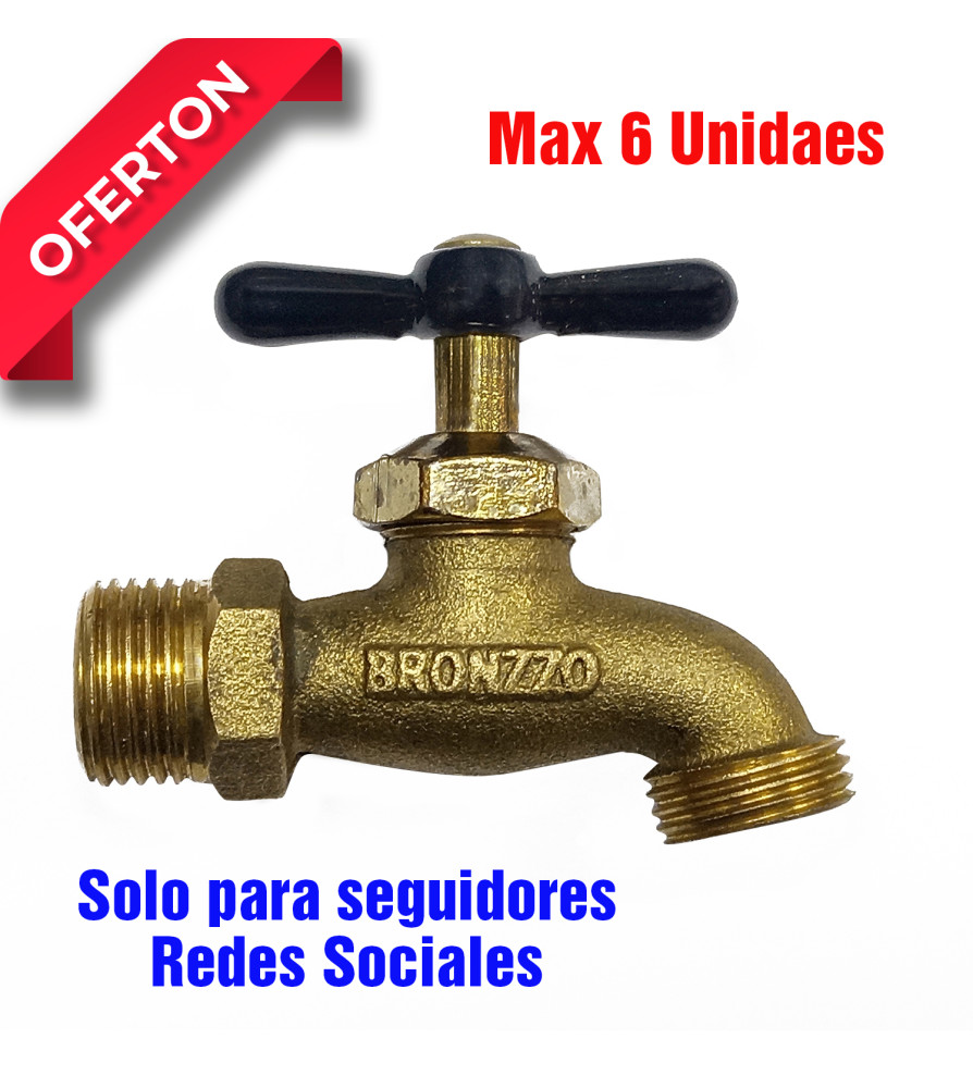 LLAVE JARDIN BRONZZO "OFERTA" BRONCE 1/2"X 1/2"HE