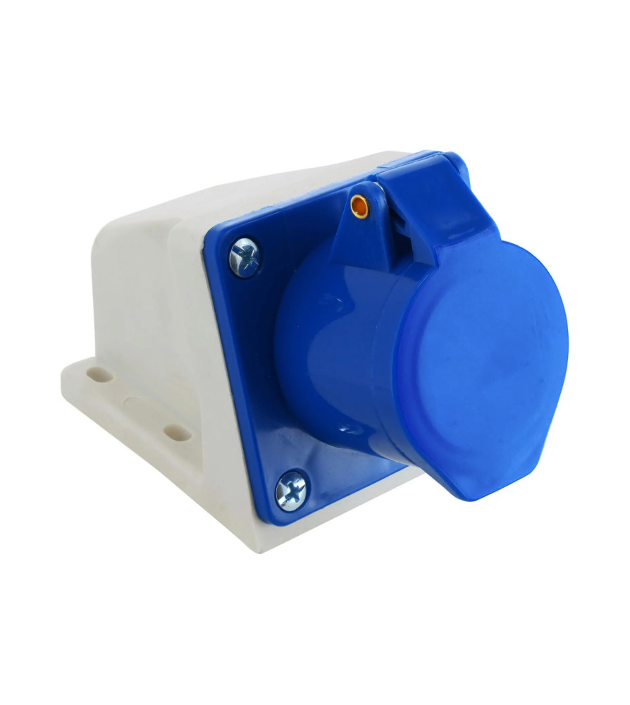 Enchufe Industrial Volante 16amp 2p+t Azul Hembra - Socodima.cl