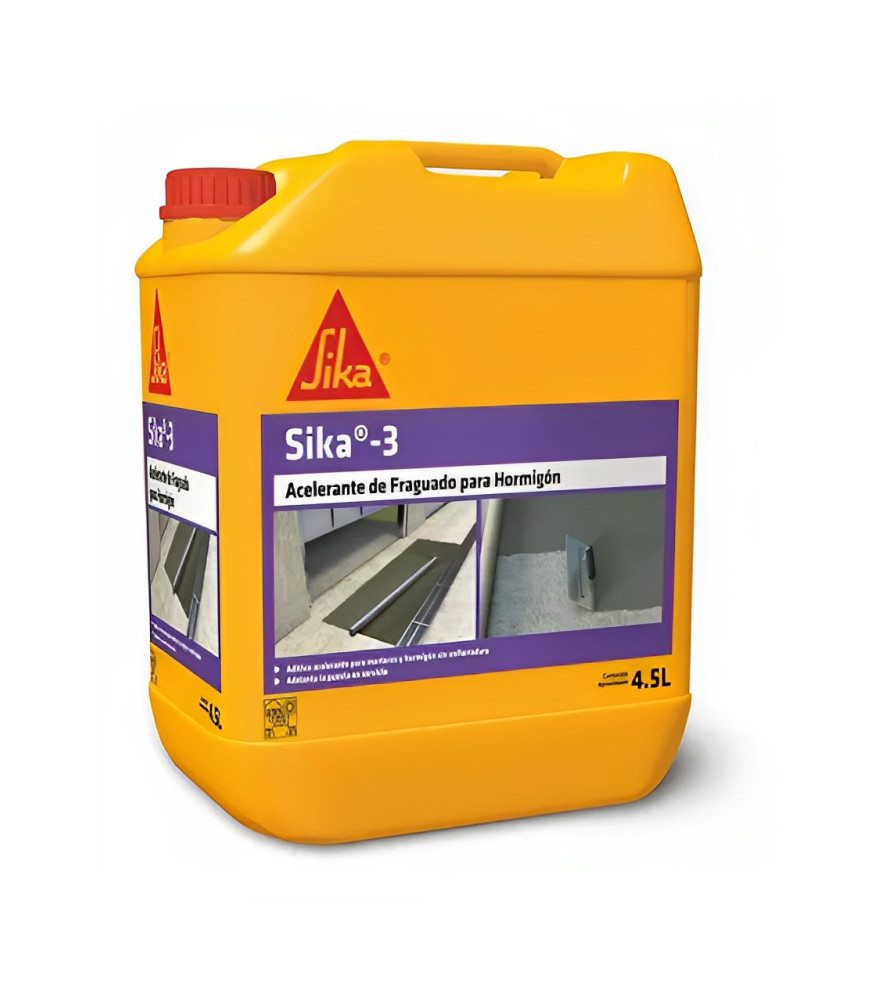 Sika 3 Acelerante Control 4,5 Lts Bidon 1103344 - Socodima.cl